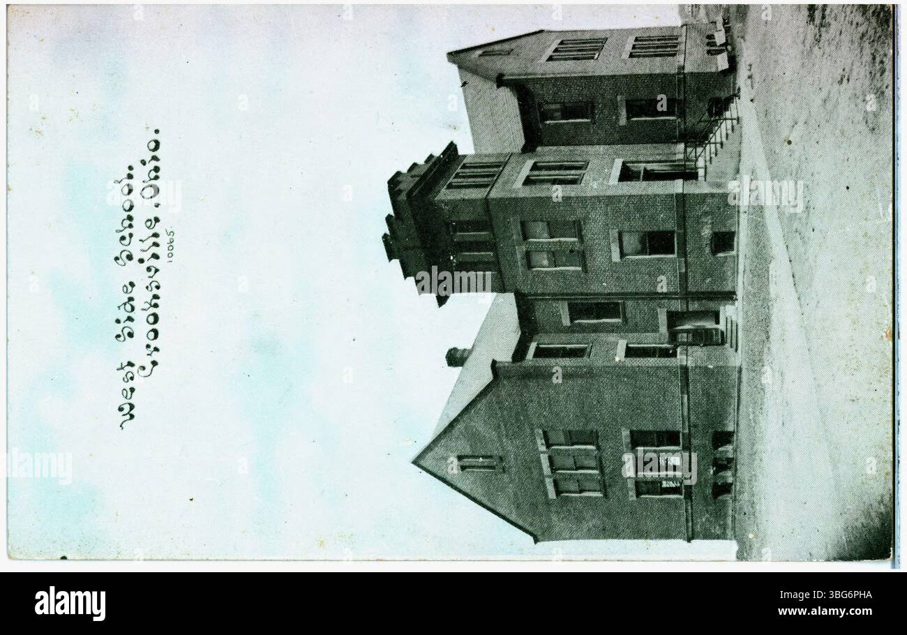 This image shows the West Side School in Crooksville, Ohio, providing a ...