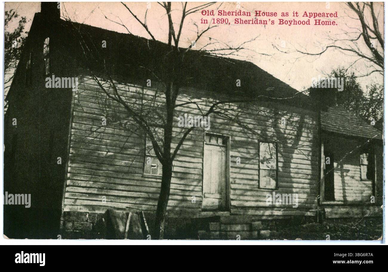 View of the Old Sheridan House in Somerset, Ohio, as it appeared in ...