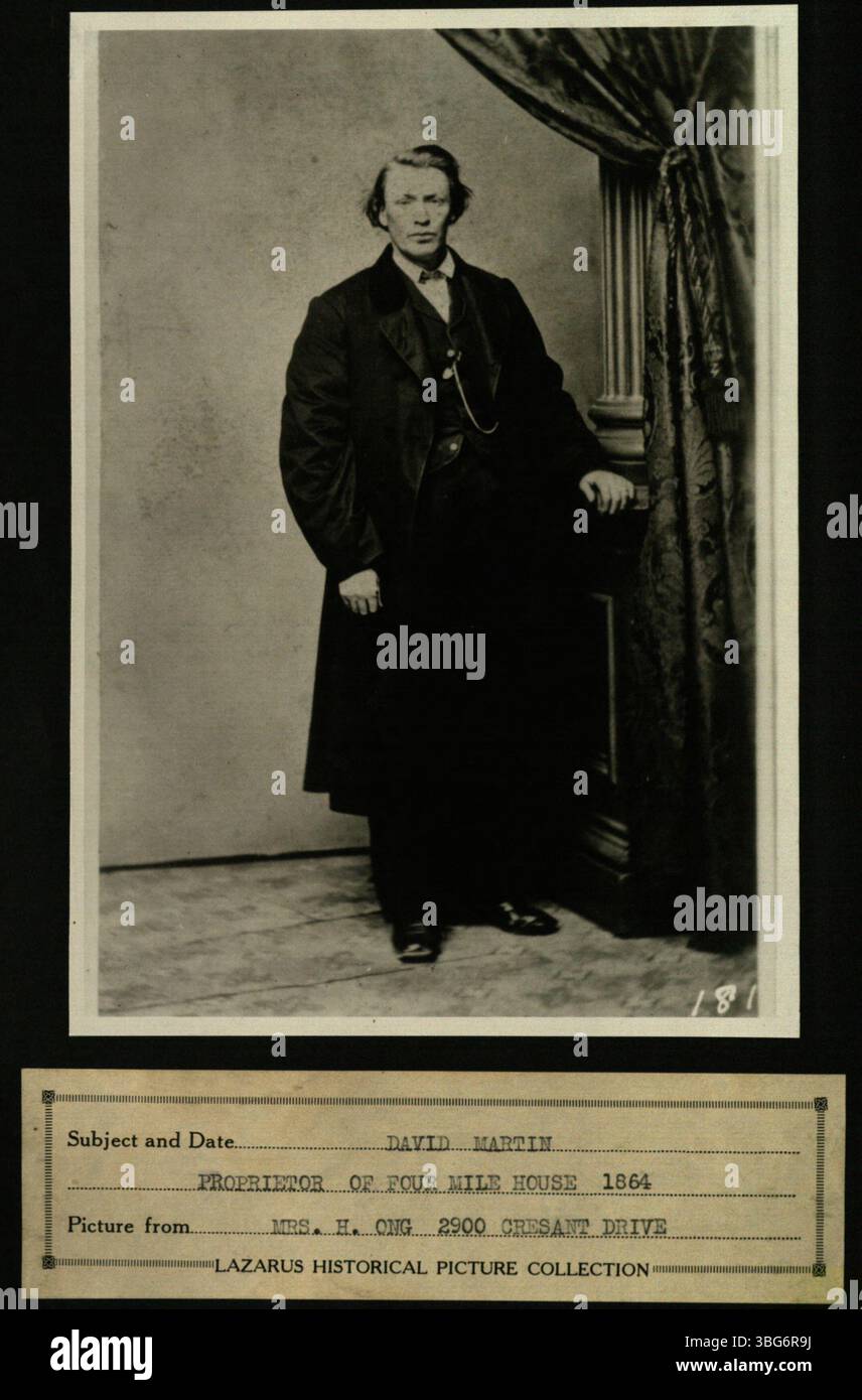 A portrait of David Martin (1835-1915), who was the proprietor of the ...