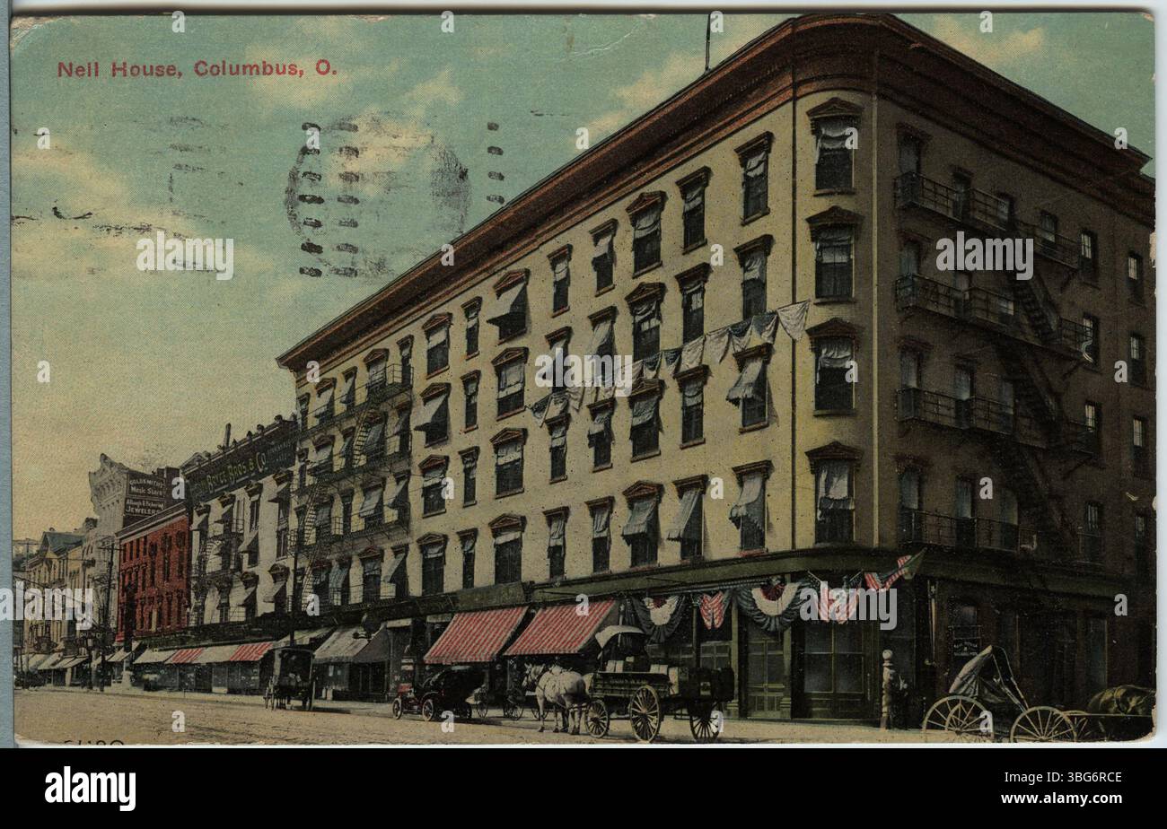 A photograph of The Neil House on High Street in Columbus, Ohio, dating ...