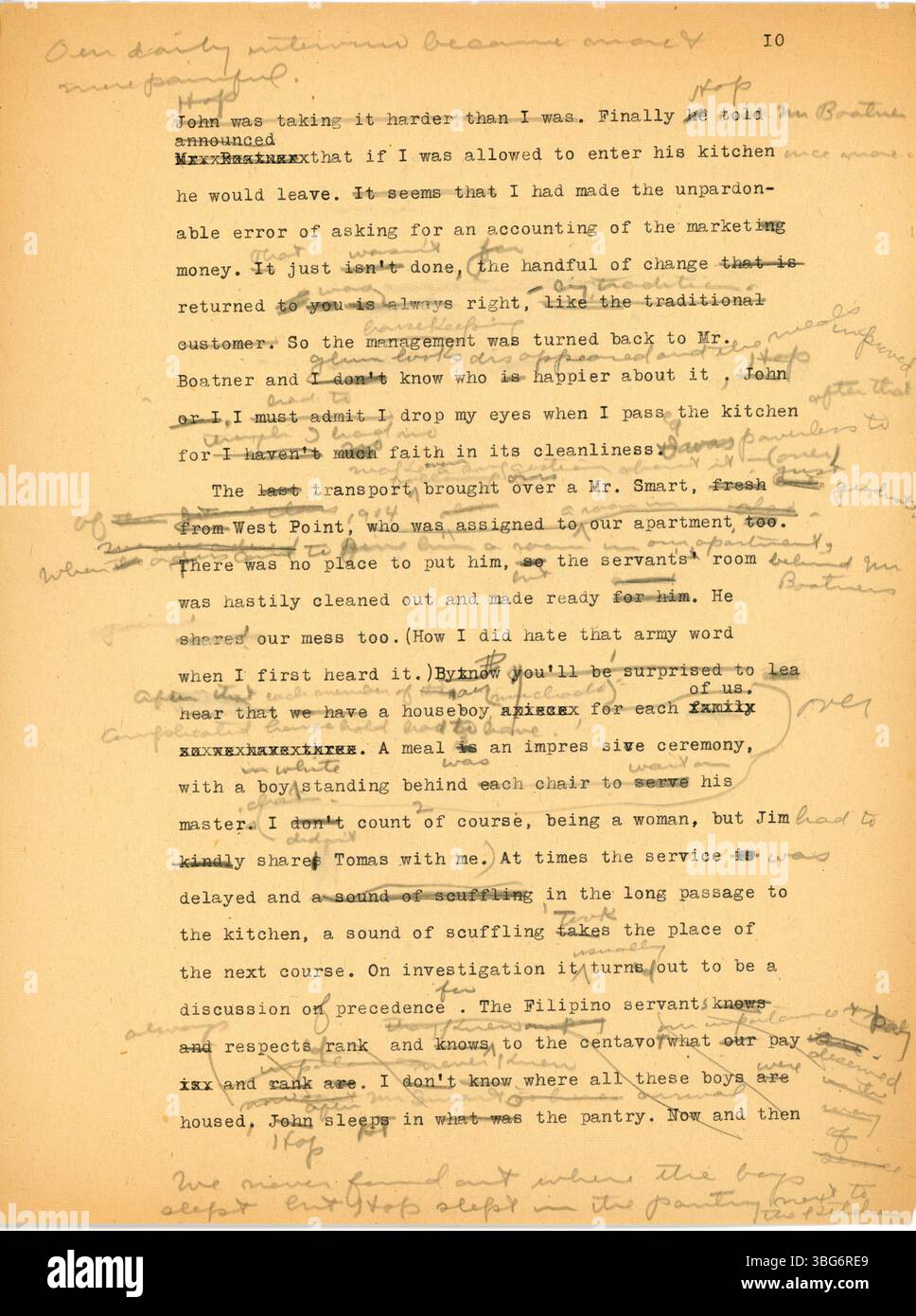 Typed and corrected letter drafts written by Volinda Lucy Henderson to ...