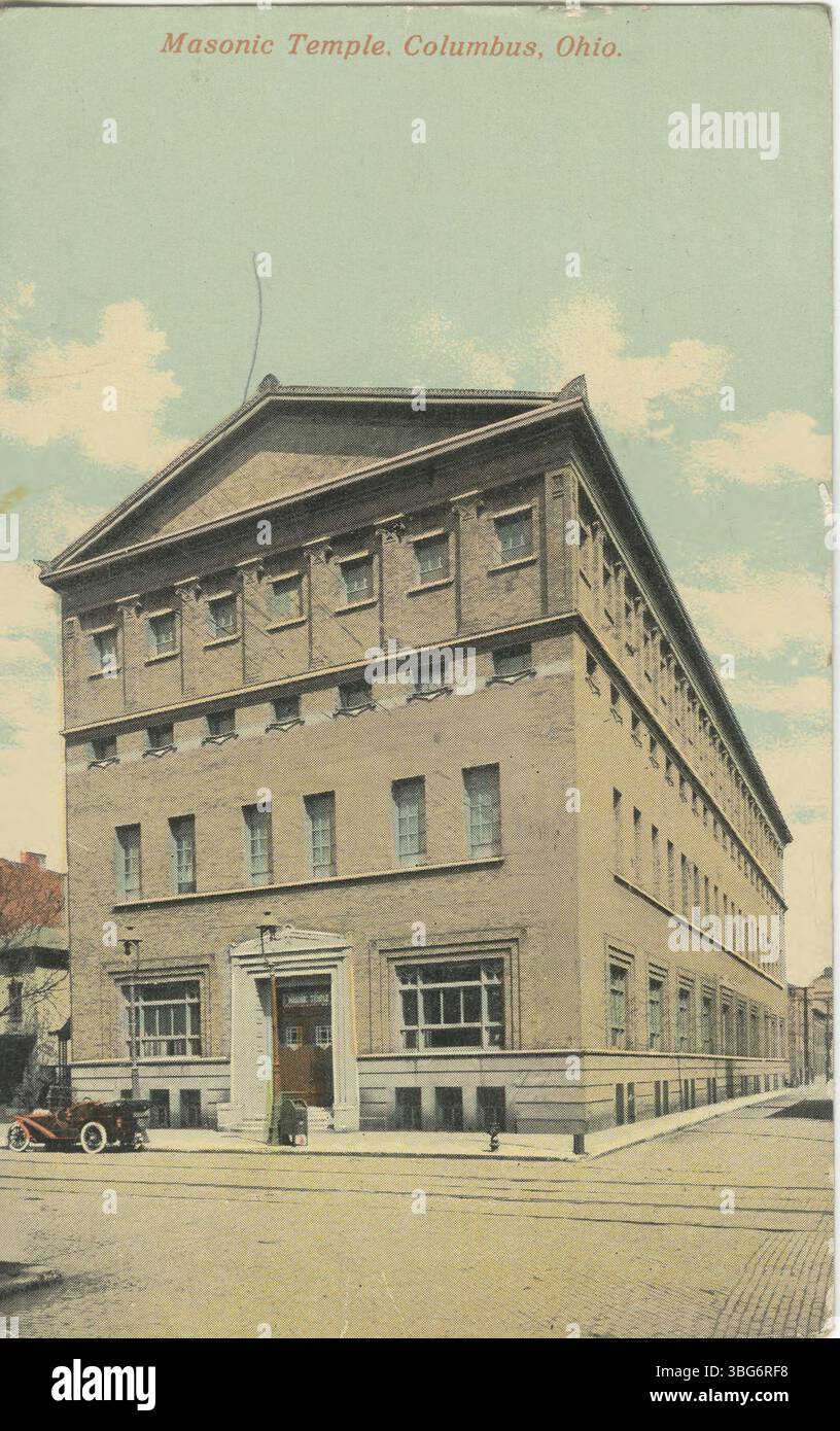 This 1911 image shows the Masonic Temple located on 4th Street in ...