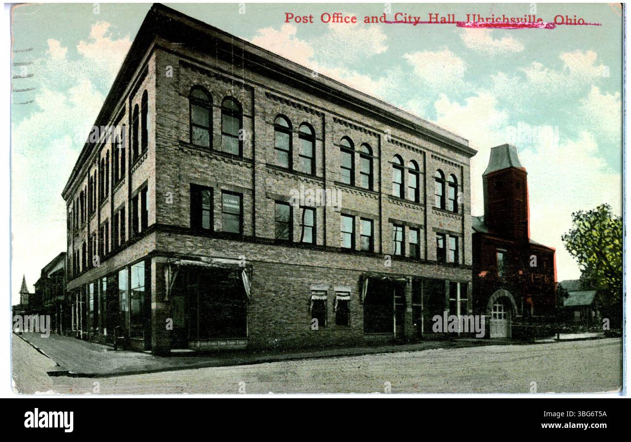 This 1912 Photograph Depicts The Post Office And City Hall In Downtown