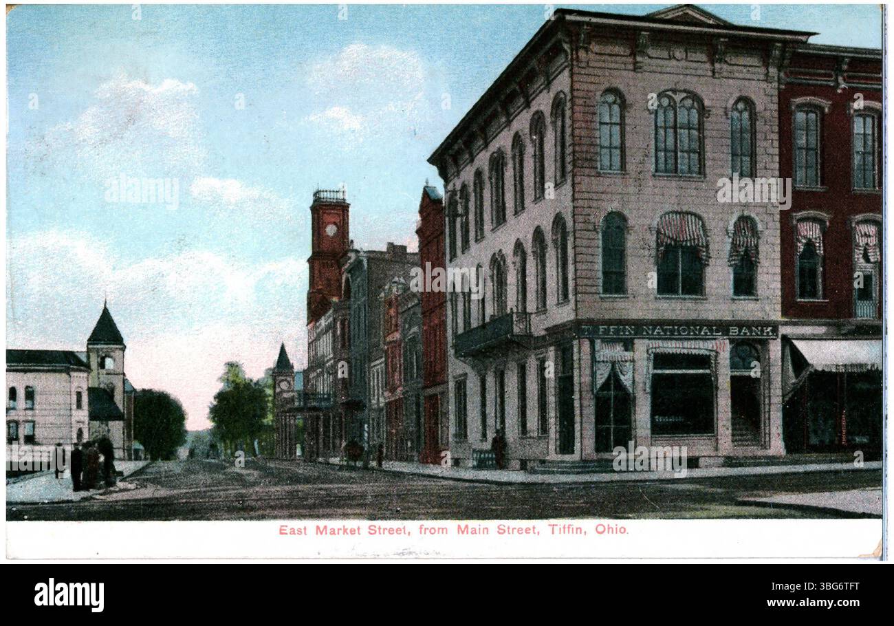 This photo shows East Market Street in Tiffin, Ohio, taken from Main ...