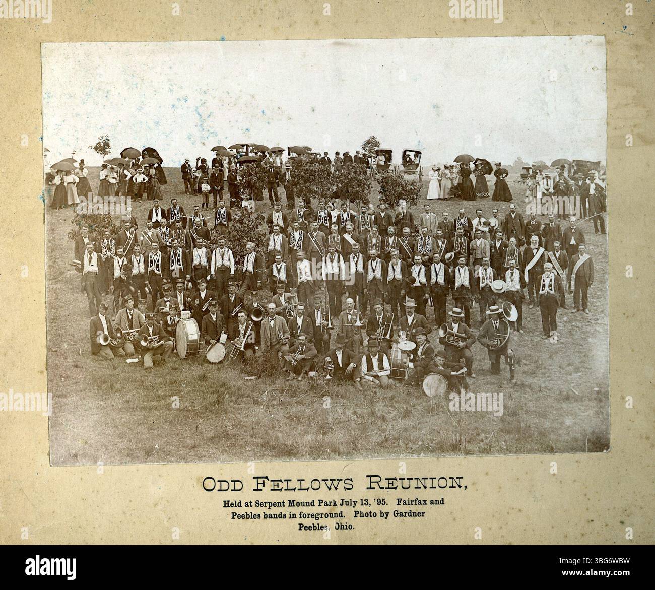 A black and white photograph from July 13, 1895 shows attendees of an ...