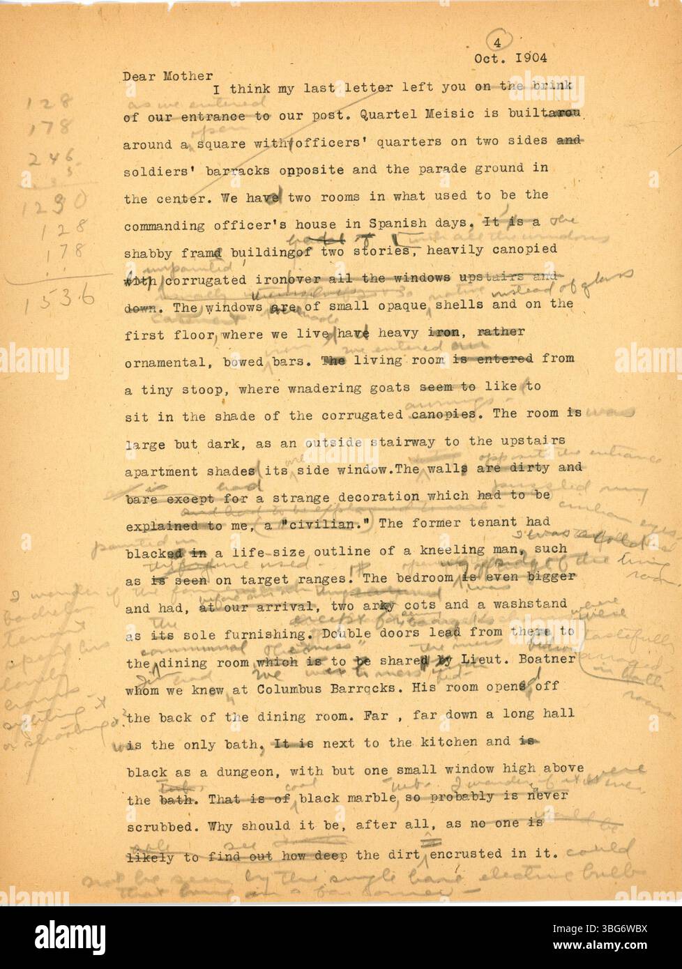 Typed and hand-edited letters by Volinda Lucy Henderson to her mother ...