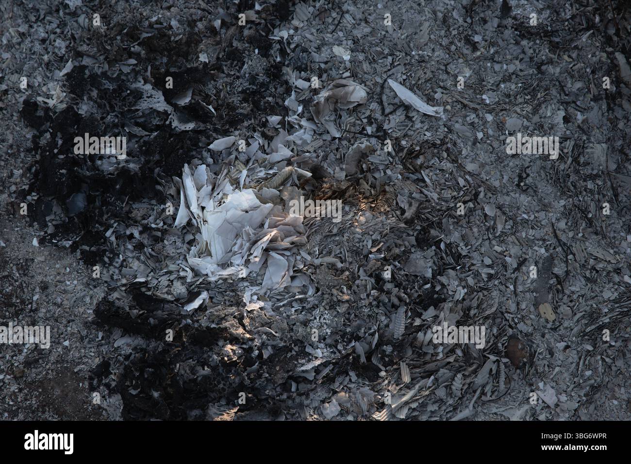 Burned Ashes and Charred Debris Close-Up, Grunge Background Stock Photo ...