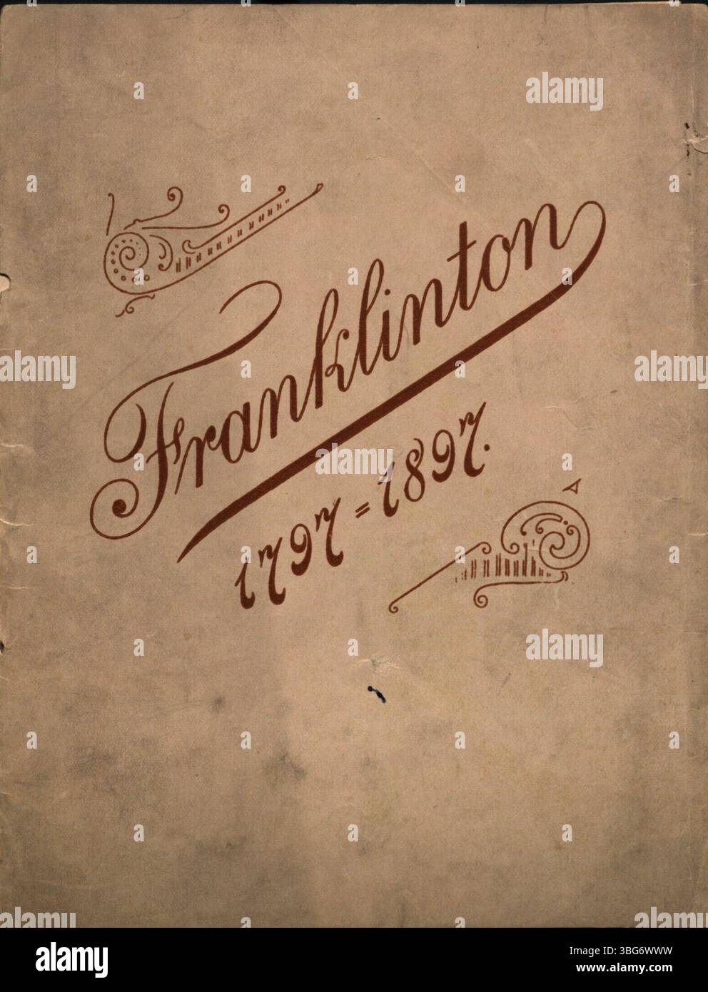 A booklet from 1897 celebrating the centennial of Franklinton, a ...