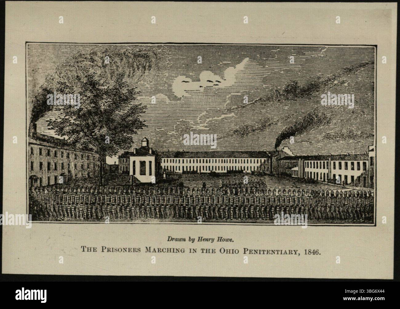 This 1846 drawing by Henry Howe depicts prisoners marching in the Ohio ...