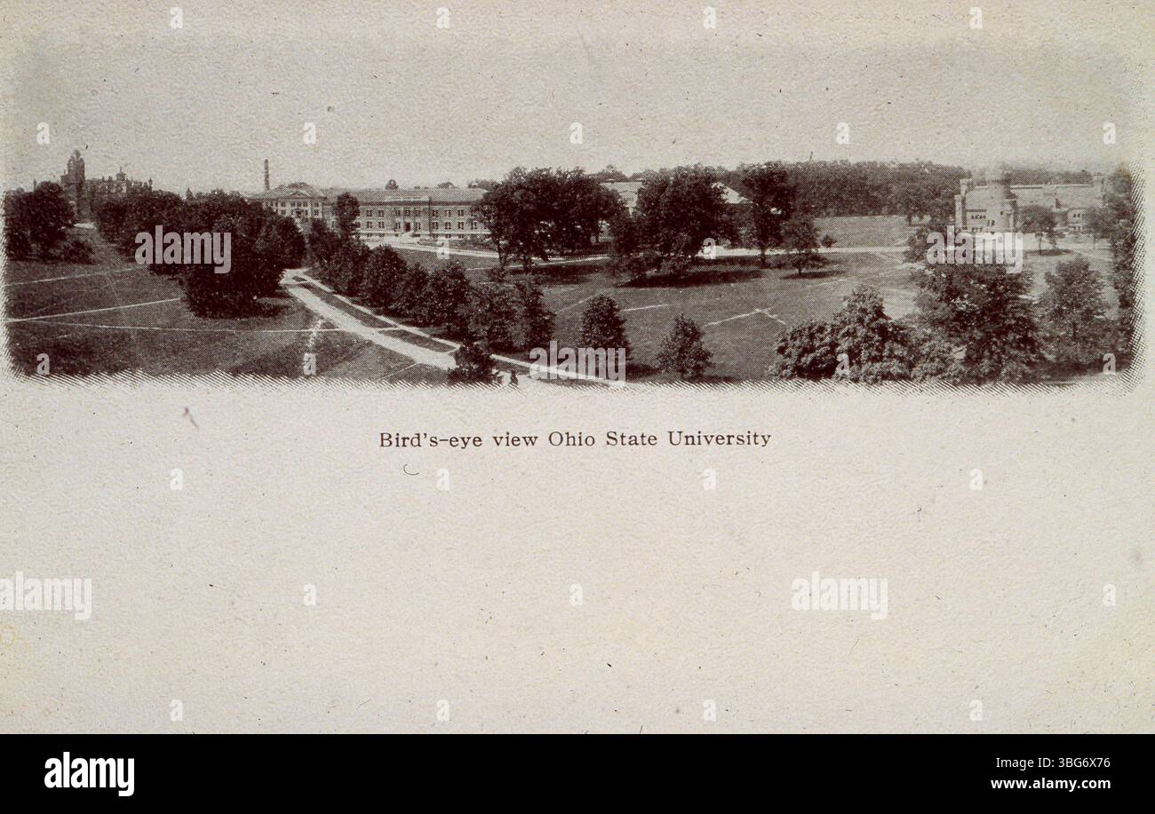 This 1907 panoramic view of Ohio State University shows University Hall ...