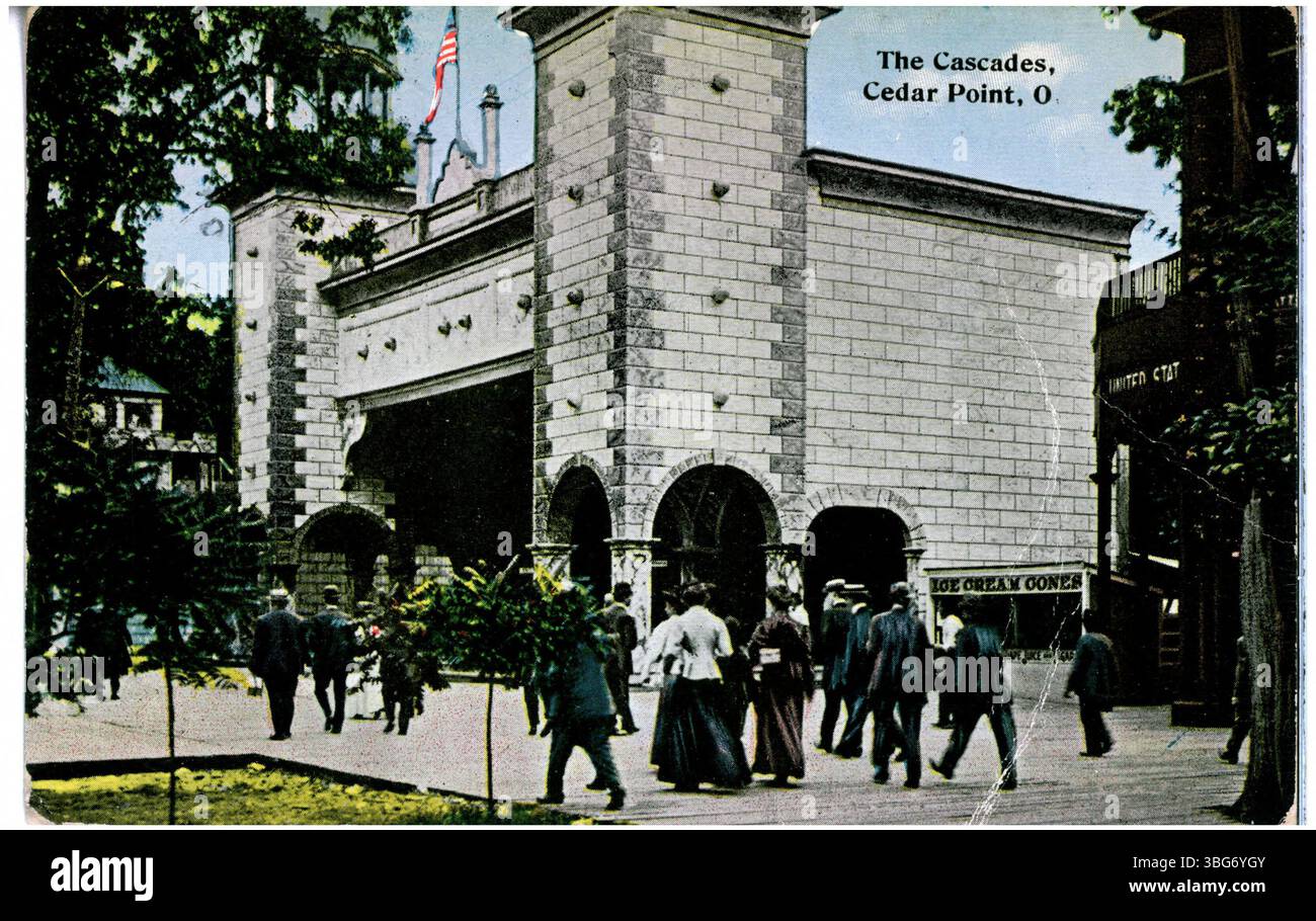 This 1911 view of The Cascades, also known as the Marble Palace, at ...