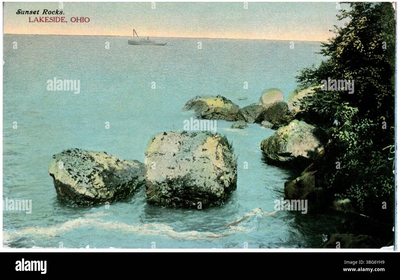 Lakeside sunset view Cut Out Stock Images & Pictures - Alamy