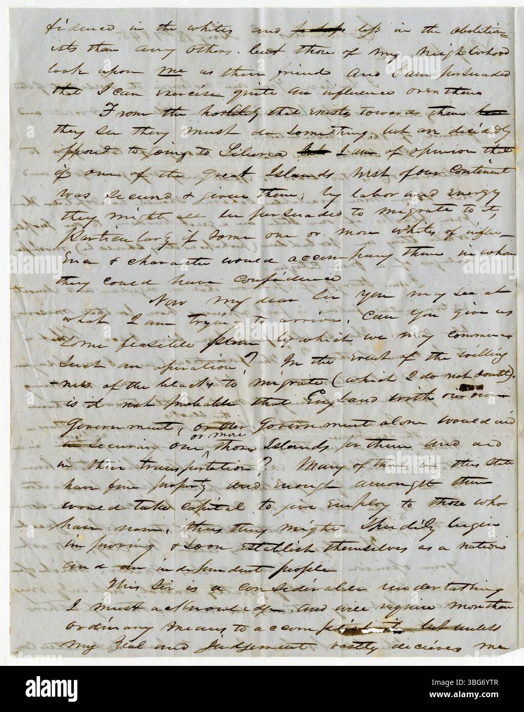 A letter from Thomas W.H. Moseley to Henry Clay, dated August 13, 1845 ...