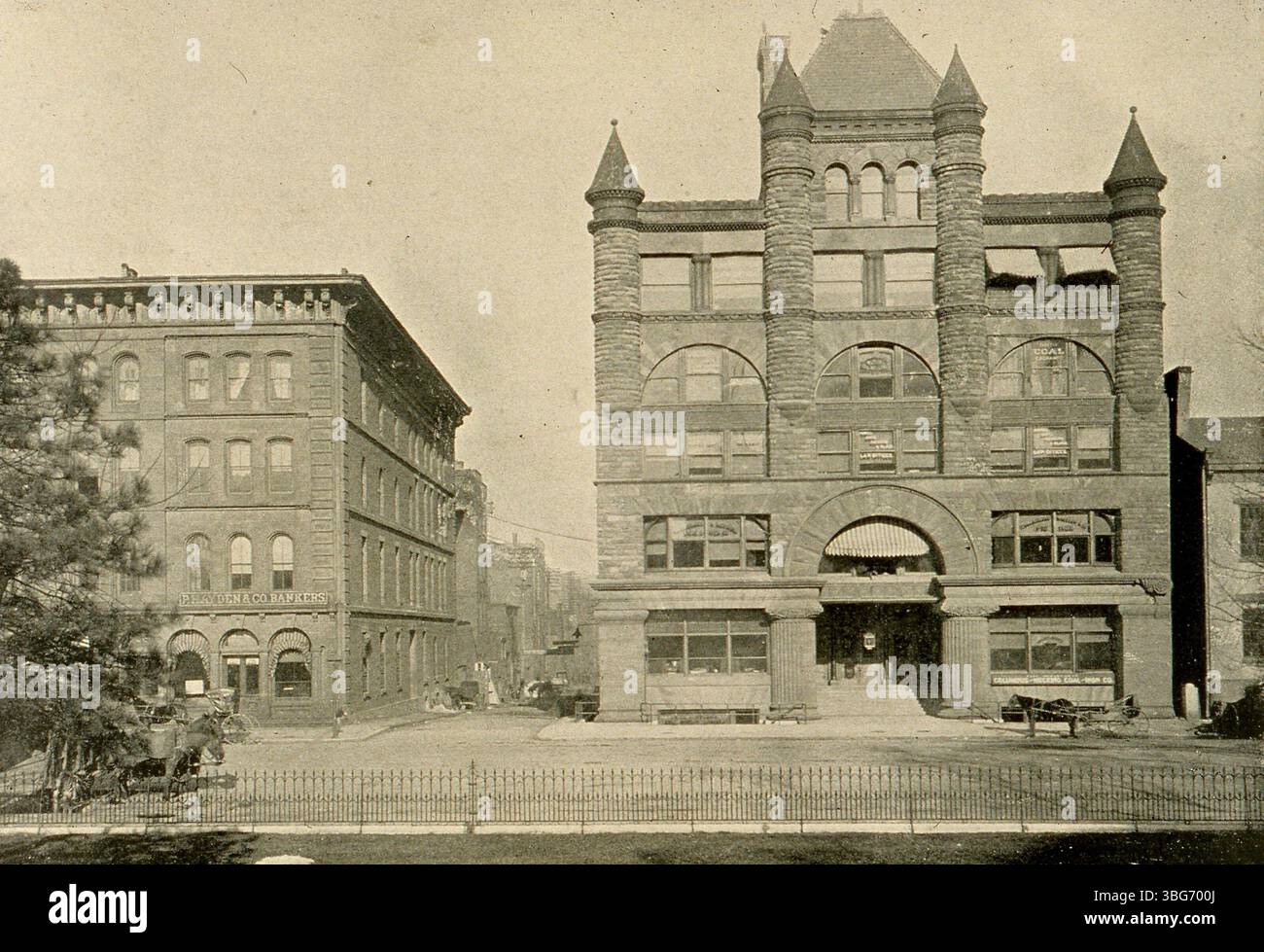 This photograph from circa 1889 shows the Columbus Board of Trade ...