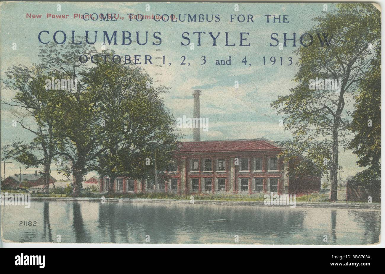This image from 1913 shows the new power plant at Ohio State University ...
