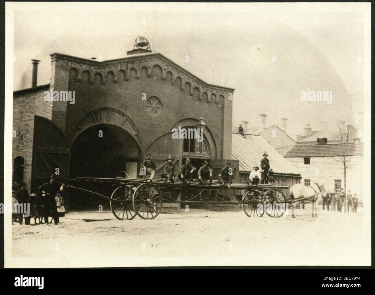 An 1888 fire wagon, nicknamed 'Gift', from Hook and Ladder Co. 1, is ...