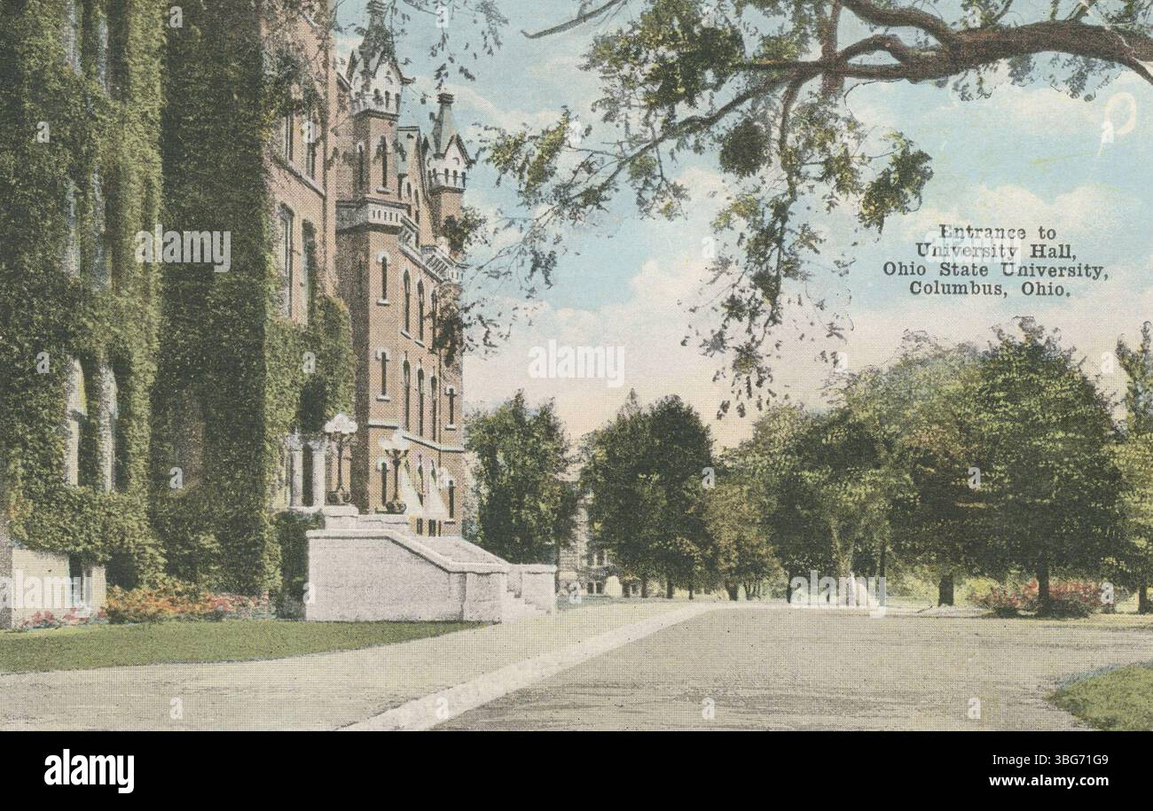 This photograph shows the entrance to University Hall at The Ohio State ...