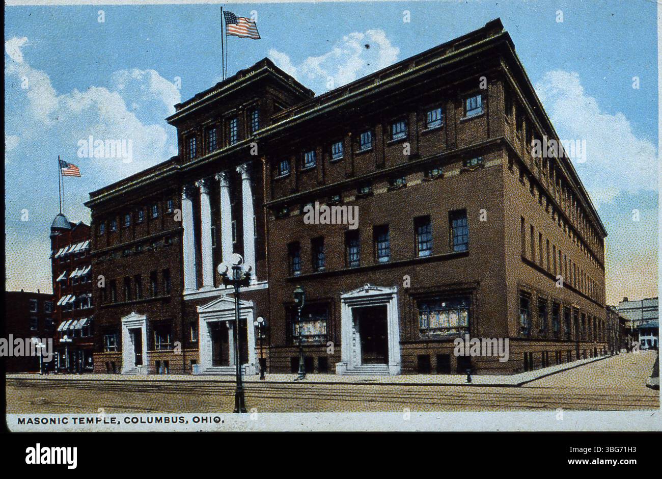 This photograph shows the Masonic Temple, originally constructed in ...