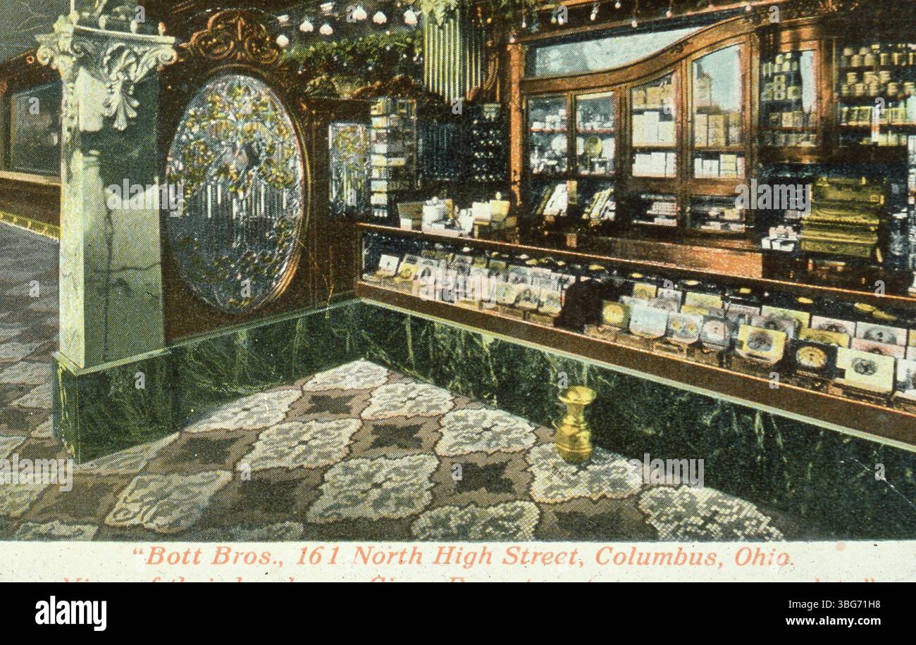 The interior of Bott Brothers, a saloon and billiard parlor co-founded ...