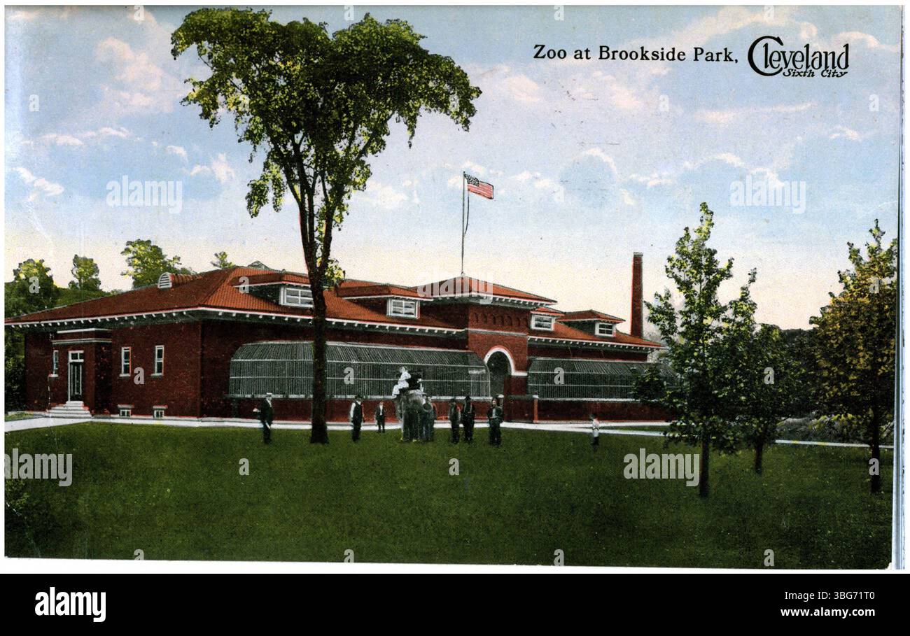 Brookside Park Zoo in Cleveland's sixth ward, established by 1915 ...