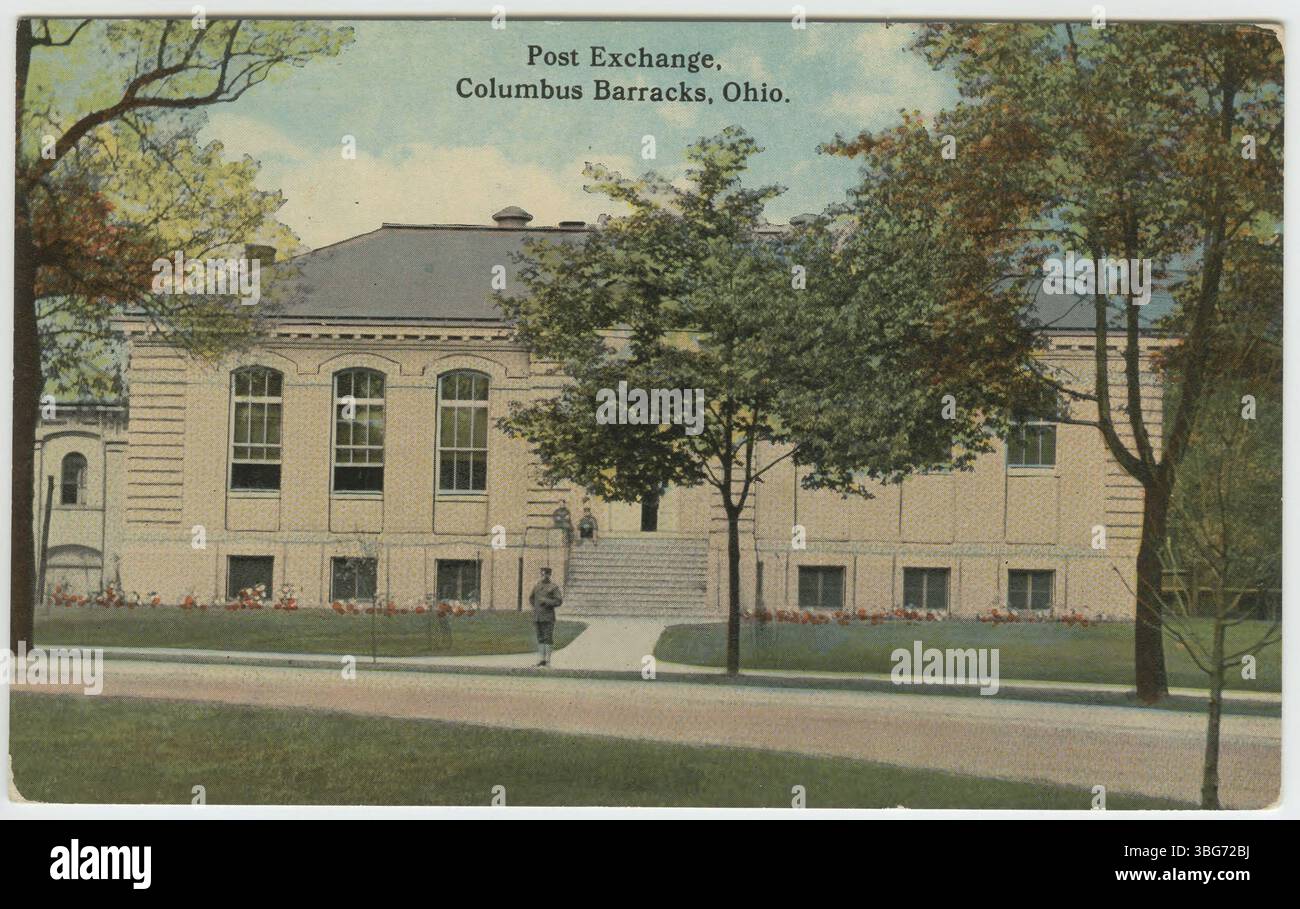 The Post Exchange at the Columbus Barracks, later Fort Hayes, opened in 1907 and featured a ...