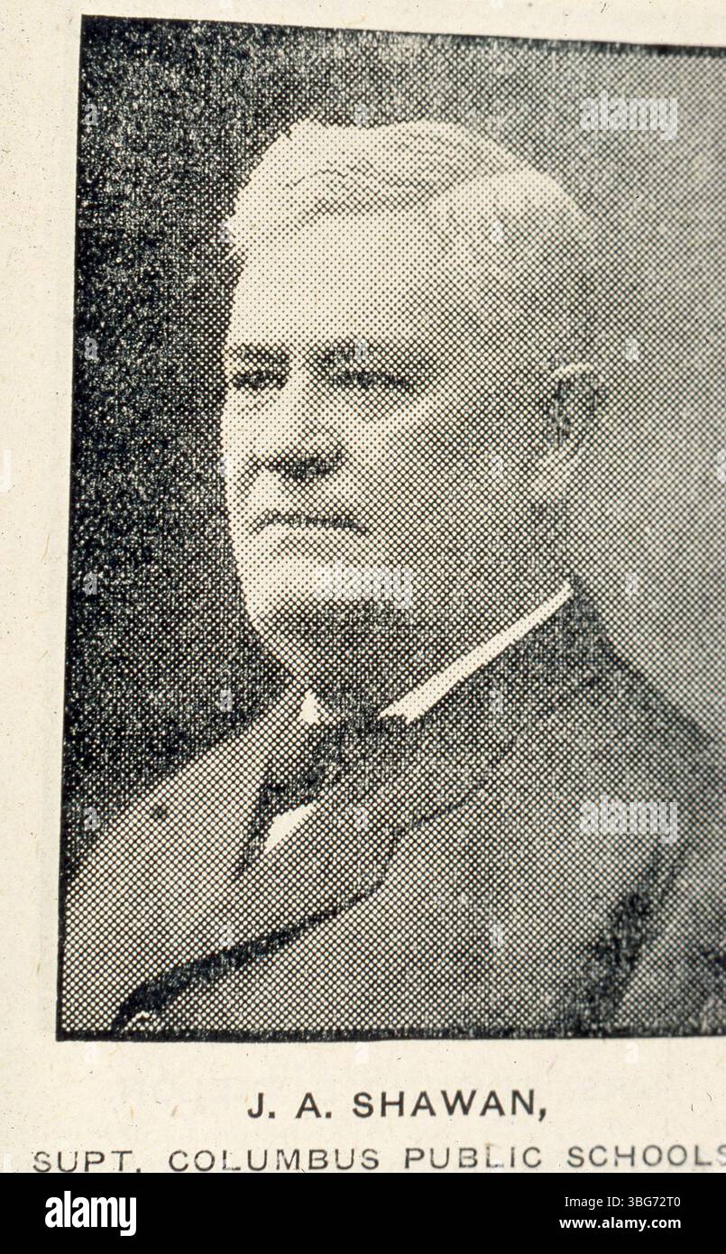 Portraits of Jacob Albright Shawan (1859-1927), an educator who served ...