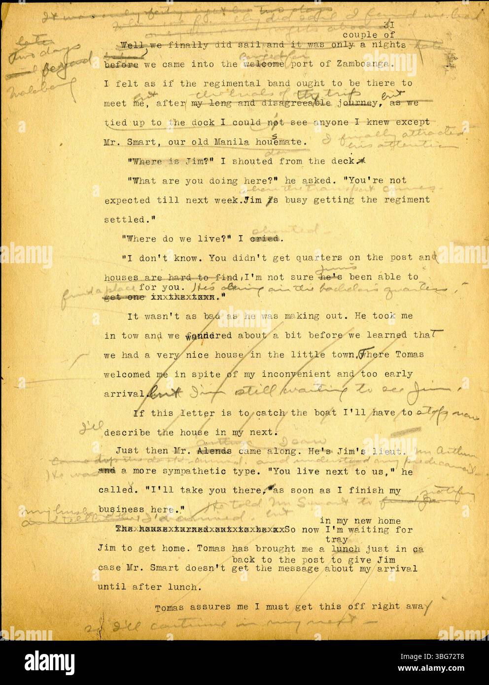 This draft of a letter written by Volinda Lucy Henderson to her mother ...