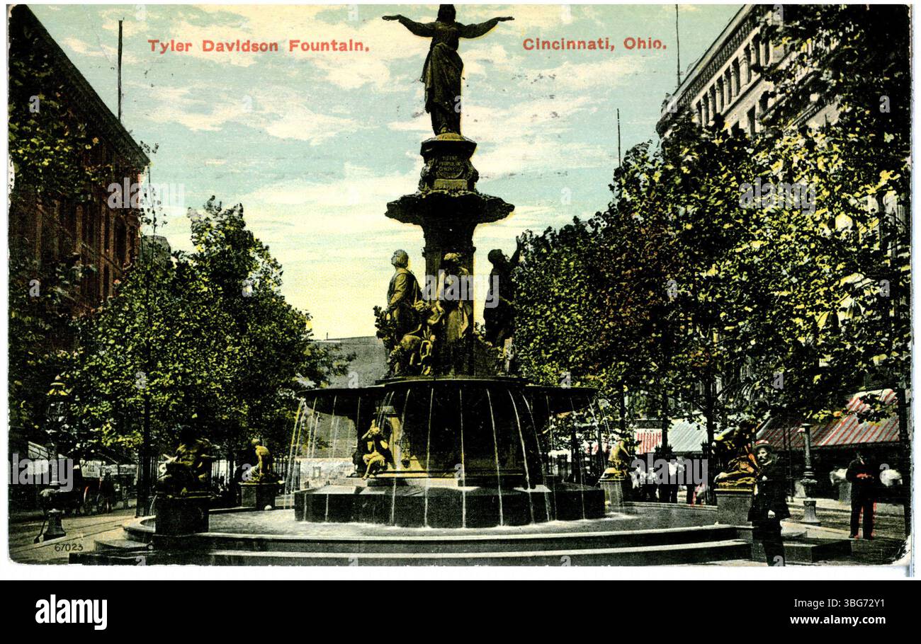 The Tyler-Davidson Fountain in Cincinnati, Ohio, is a historic fountain ...
