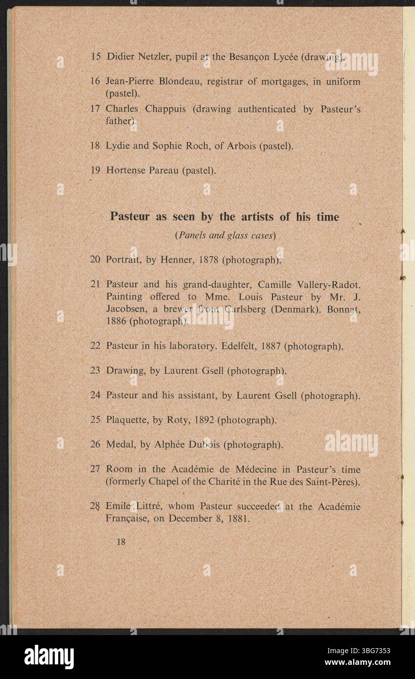 This final page of the illustrated catalog for the 1947 Pasteur ...