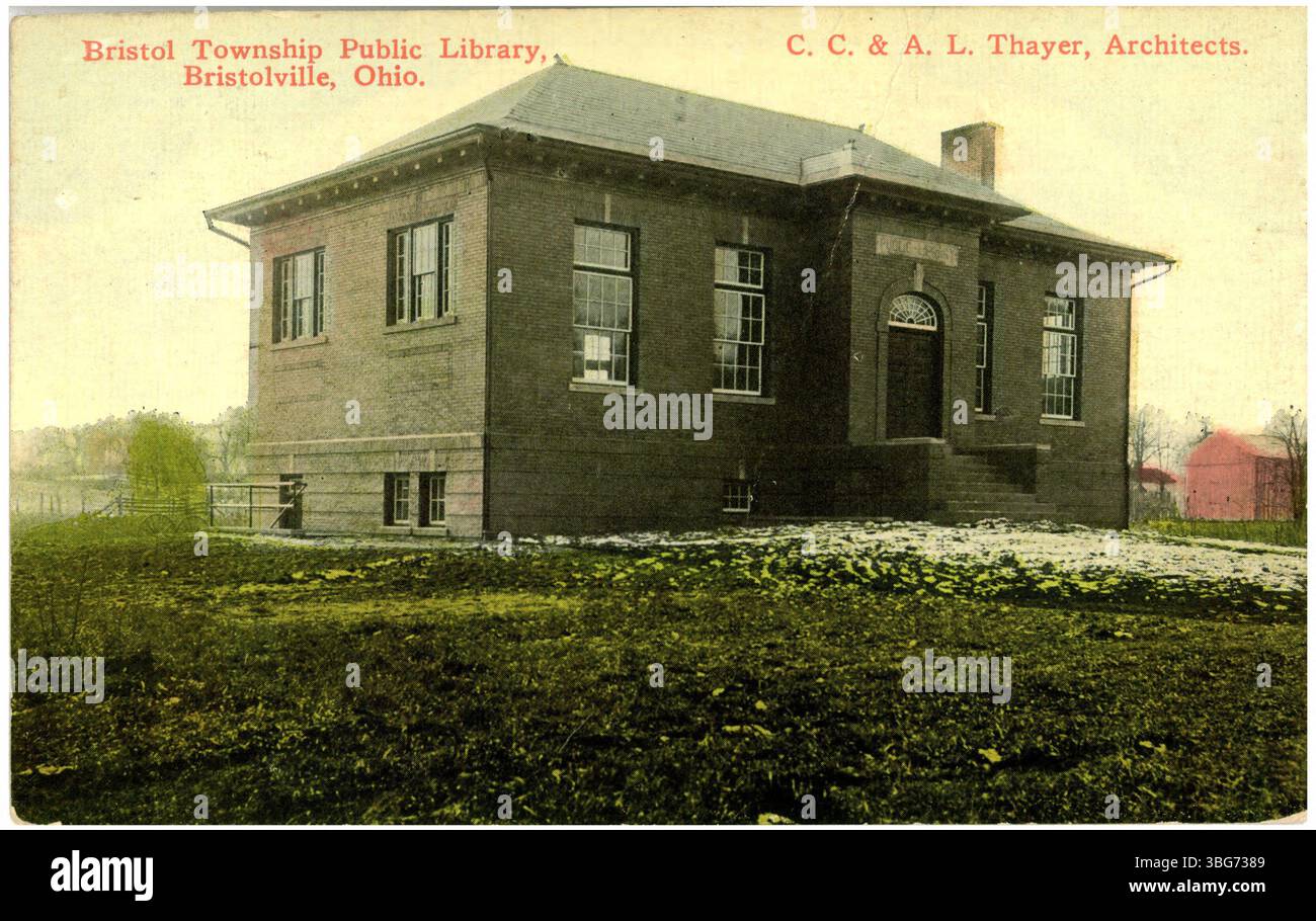 The Bristol Township Public Library in Bristolville, Ohio, built in ...