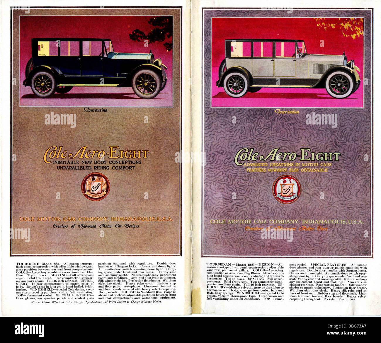 The *Vogue in Motor Cars, 1920* pamphlet details the innovations and ...