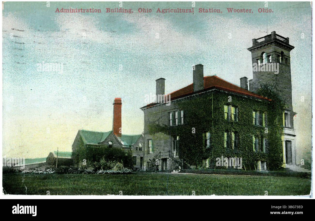 1911 image of the Administration Building at the Ohio Agricultural ...