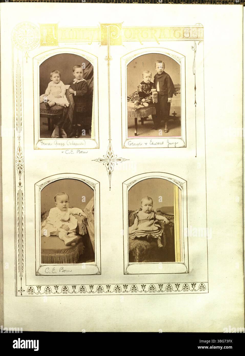 This 1876-1879 family portrait from the Born family Bible includes Erma ...