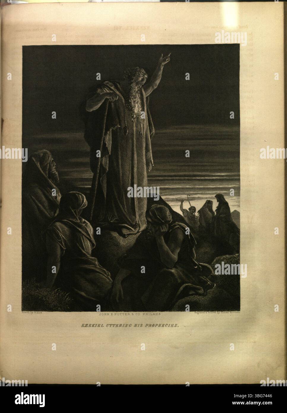 This 1873 image, taken from the Born family Bible, depicts Ezekiel ...