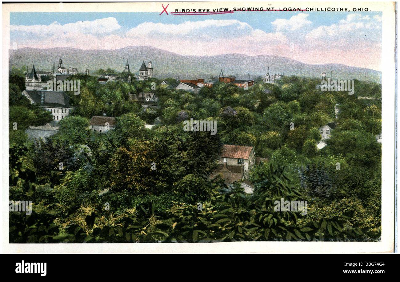 Aerial view historic hillside Cut Out Stock Images & Pictures - Alamy