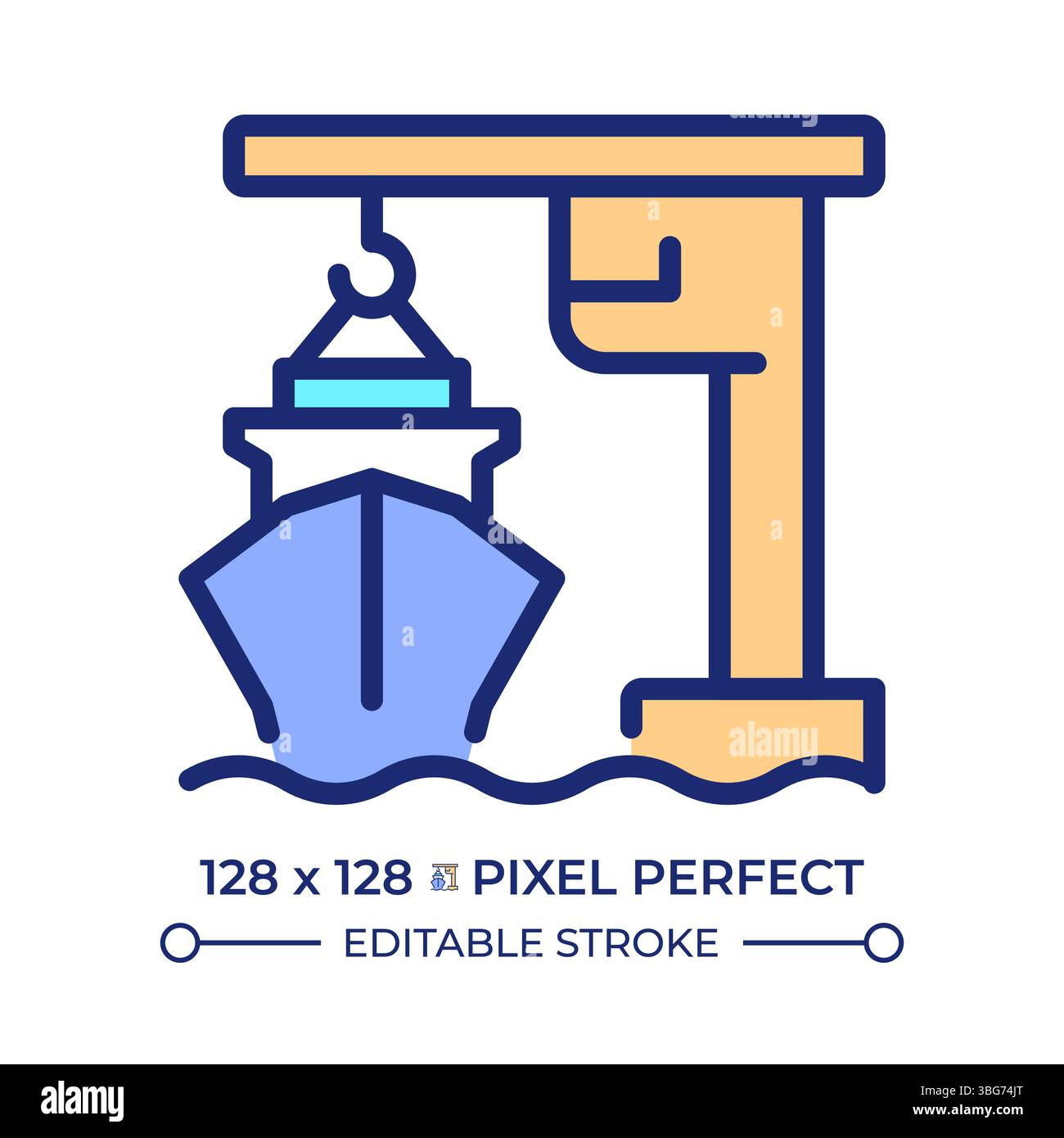 Port crane icon outline Cut Out Stock Images & Pictures - Alamy
