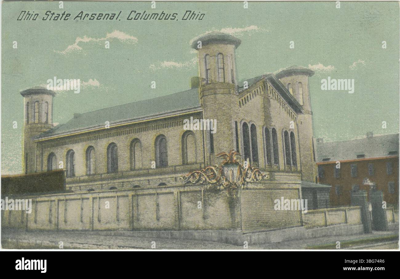 The Ohio State Arsenal in Columbus, Ohio, as viewed in 1911, served as ...