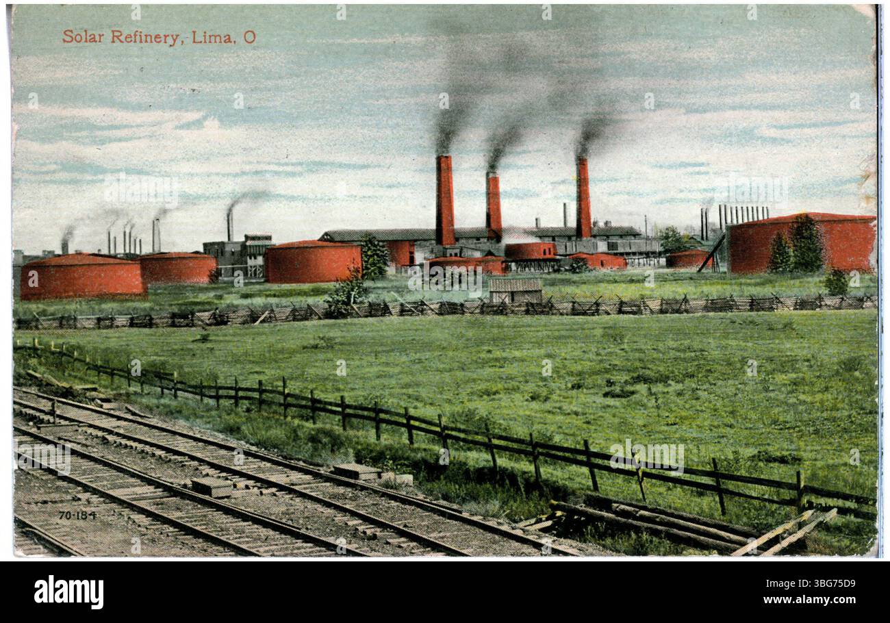 1913 color print of the Solar Refinery in Lima, Ohio, established by ...