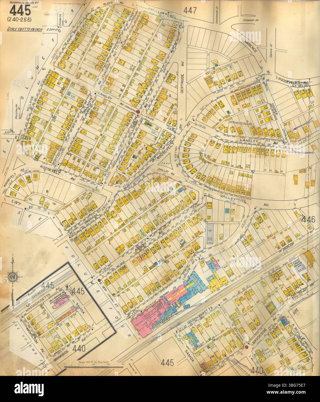 Sanborn Map #445, created in 1948, provides a comprehensive map of ...