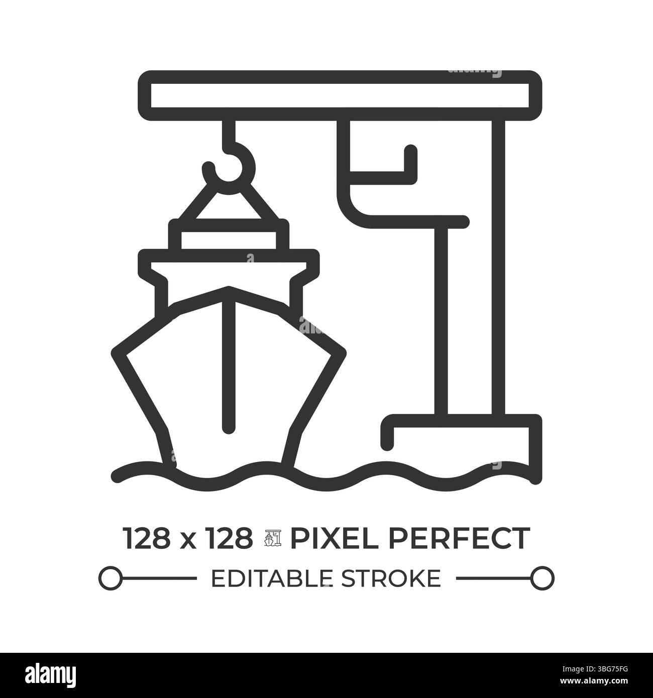 Port crane icon outline Cut Out Stock Images & Pictures - Alamy