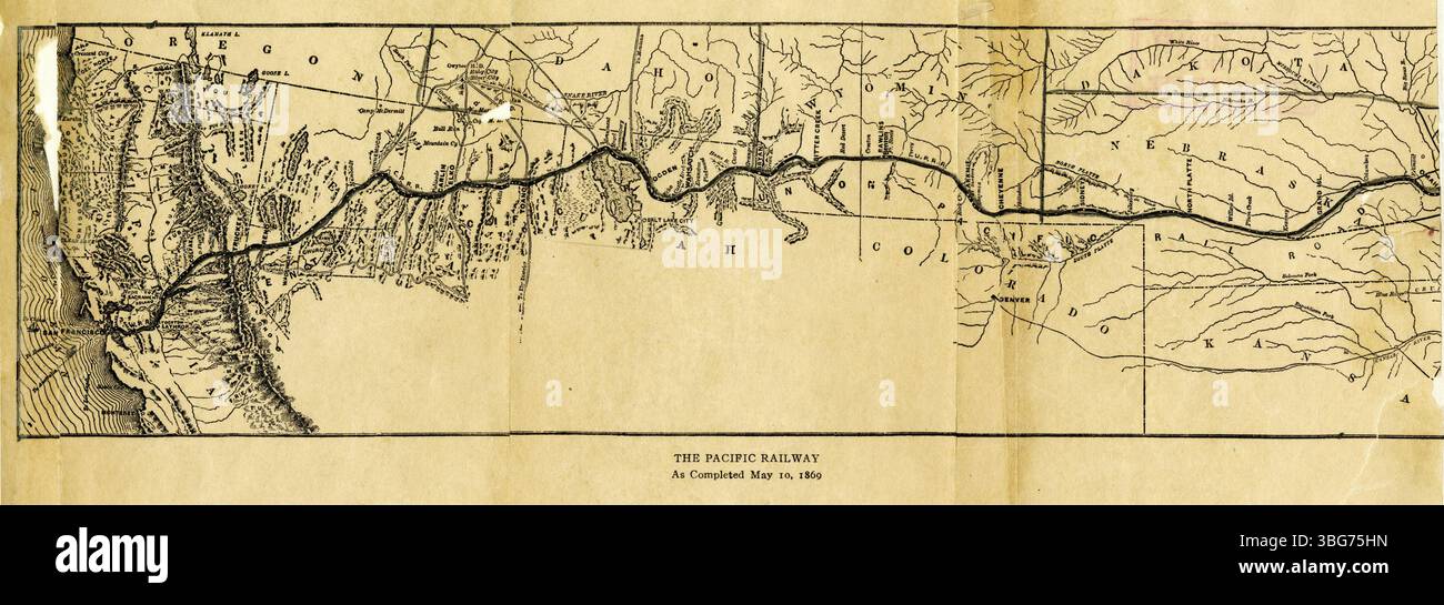 This map from 1919 illustrates the completed route of the Pacific ...