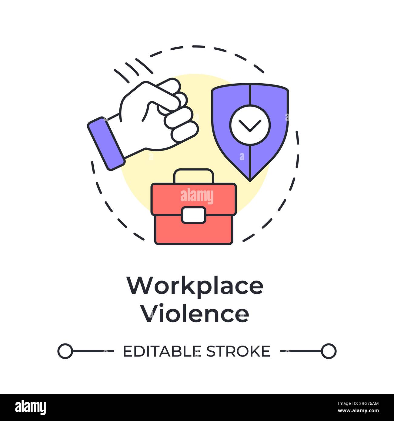 Workplace violence multi color concept icon Stock Vector Image & Art ...