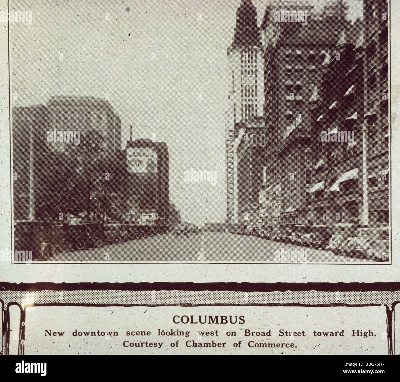 East Broad Street view showing the construction of the American ...