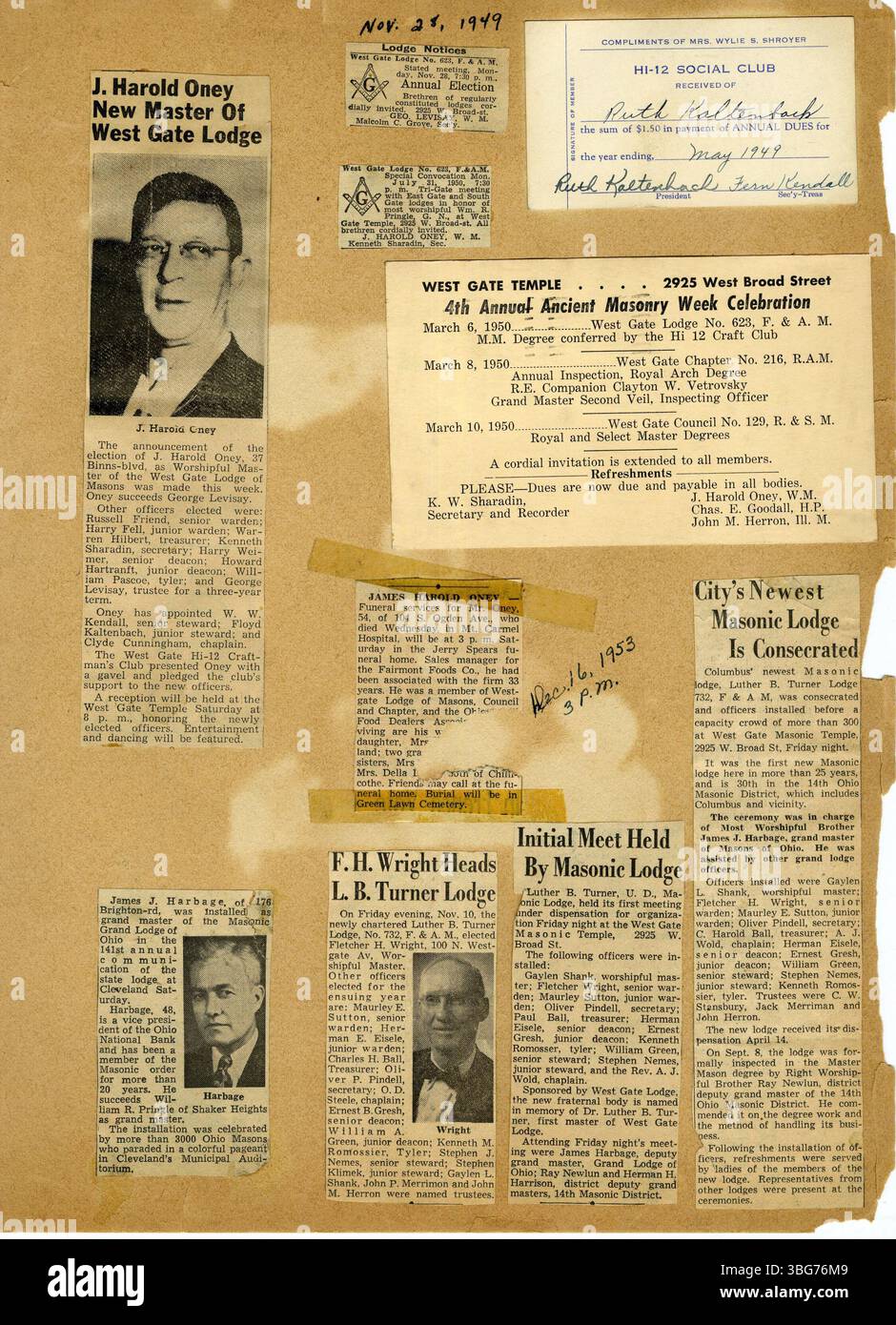 The Floyd Kaltenbach Scrapbook documents the history of Westgate Lodge ...