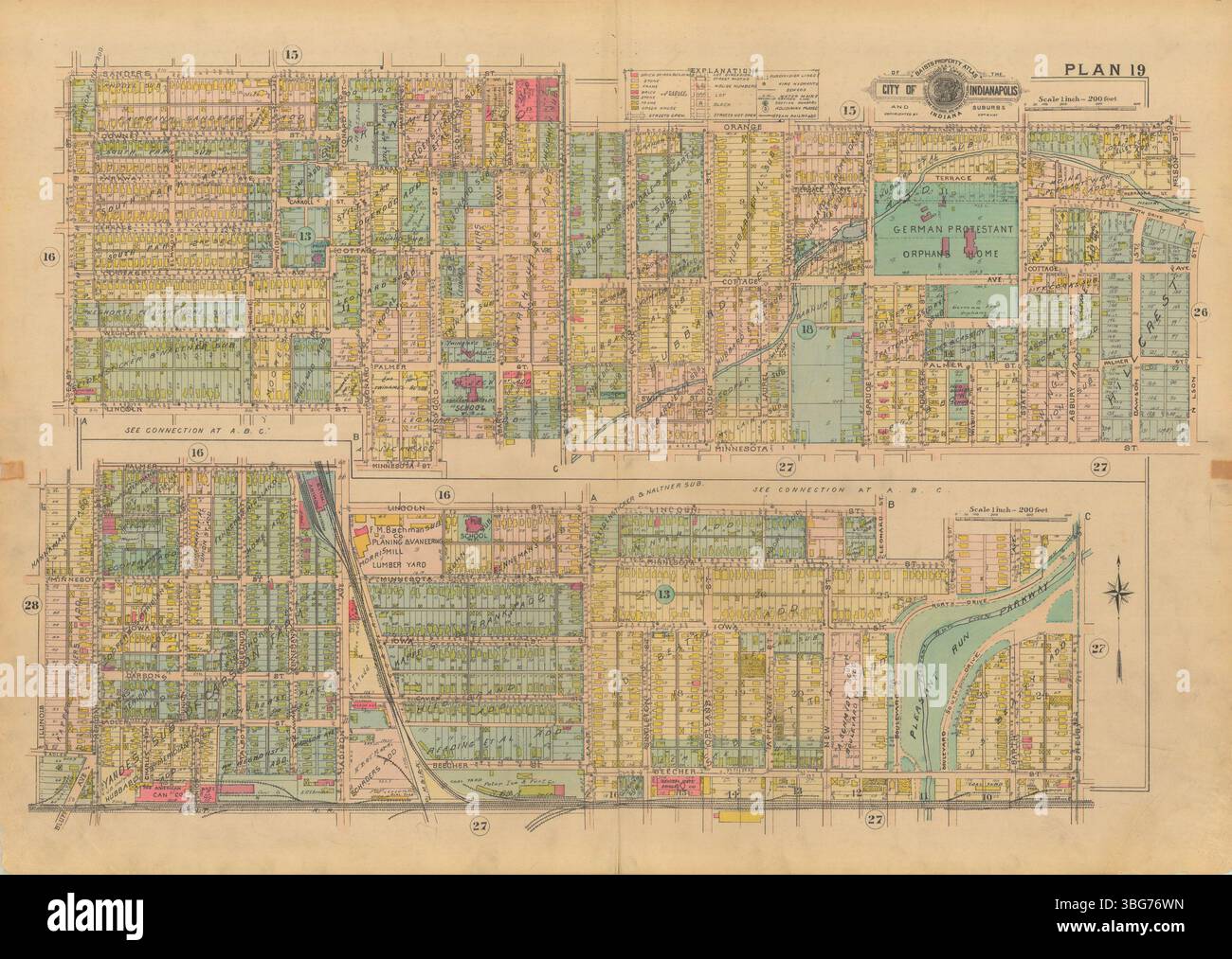 The 1916 Baist Atlas Plan #19 depicts a detailed section of ...