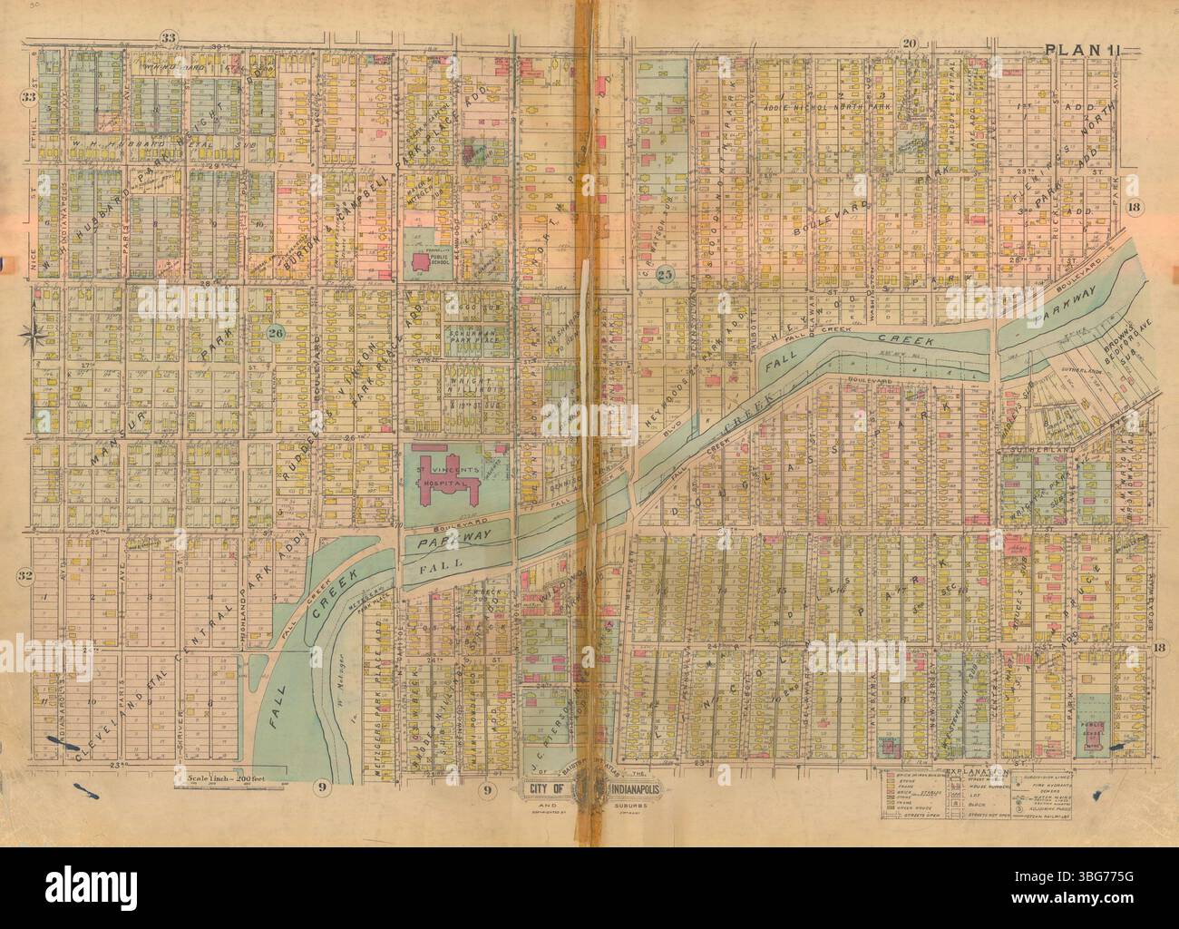This map, from the 1916 Baist Atlas of Indianapolis, provides detailed ...