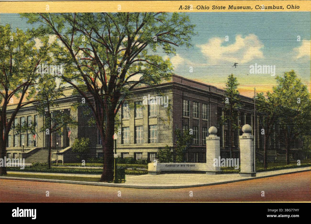 Postcard showing the Ohio State Archaeological and Historical Society ...