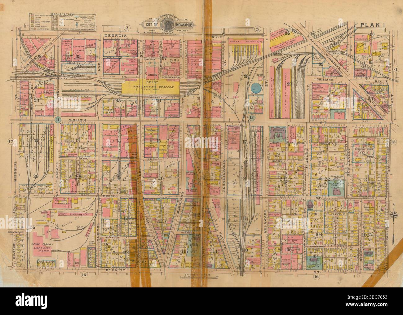 Indianapolis Baist Atlas Plan #1 (1916) provides a detailed map of the ...