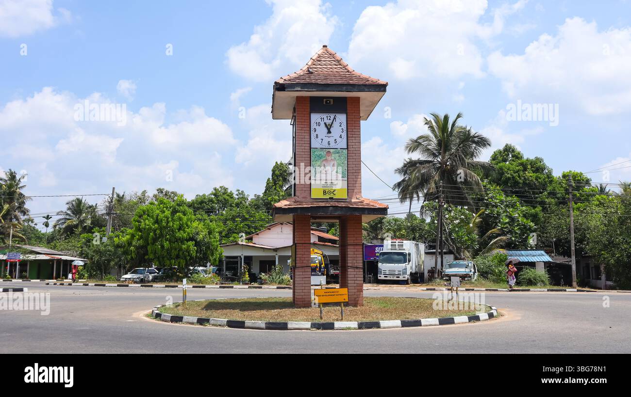 Sri Lanka, Galle, Highway Circle With Watch Tower in City Centre of ...