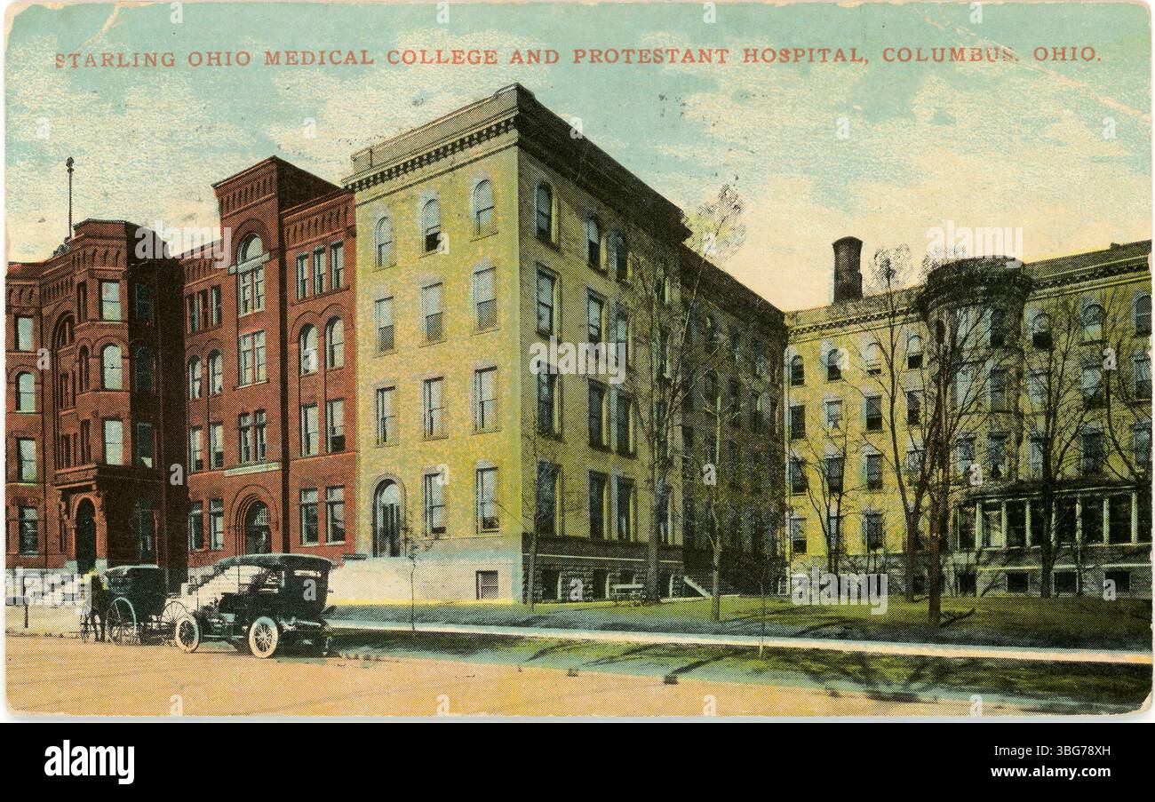 This color postcard depicts the Starling Ohio Medical College and ...